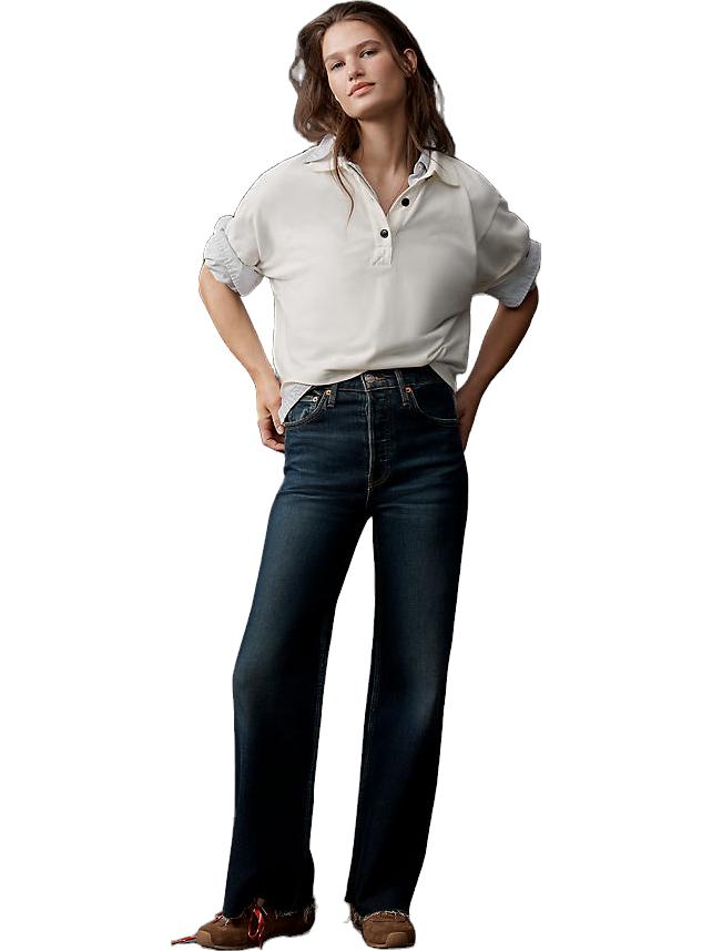 RE/DONE RE/DONE High-Rise Crop Wide-Leg Jeans